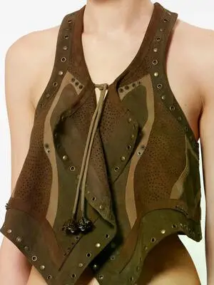 Isabel Marant Kelby Asymmetrical Patchwork Vest