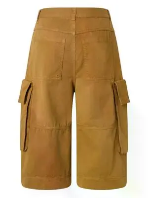 Pinko Cargo Bermuda Shorts With Rivet Embellishment - Neutrals