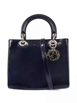Dior 1997 Lady Two-way Handbag - Blue
