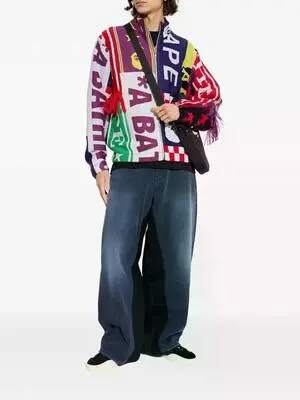 A BATHING APE Scarf-pattern Track Jacket