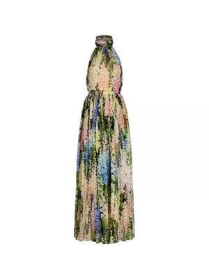 Oscar De La Renta Foxglove Chiffon Gown - Green