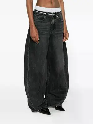 Alexander Wang Belt-loop Belted Jeans - Grey