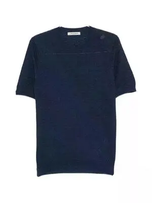 FILERIA Short-sleeve Textured T-shirt - Blue