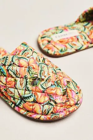 Farm Rio Quilted Hotel Slippers