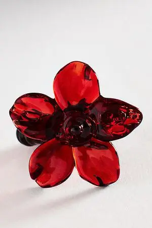 LEVENS JEWELS Levens Statement Flower Rg - Red