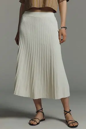 Endless Rose Pleated Knit Midi Skirt