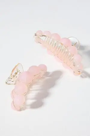 Anthropologie Bold Claw Clips, Set Of 2 - Pink