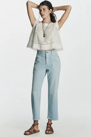 Closed Mira-x Mid-rise Straight-leg Jeans - Sky Blue