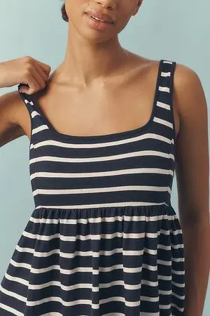 NATION LOS ANGELES Cotton Kitty Babydoll Mini Dress