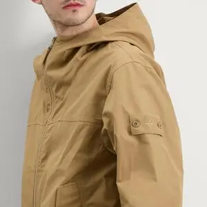 Stone Island Ghost Cotton Canvas Hooded Jacket - Dark Beige