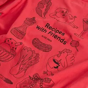 DAMSON MADDER Recipes With Friends Graphic T-shirt - Red