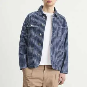 SERVICE WORKS Pinstripe Denim Coverall Jacket