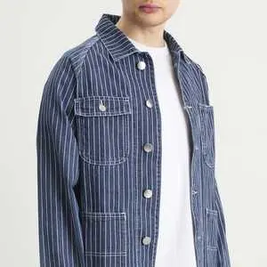 SERVICE WORKS Pinstripe Denim Coverall Jacket