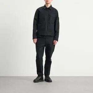 Stone Island Ghost Cotton Canvas Zip Shirt Jacket