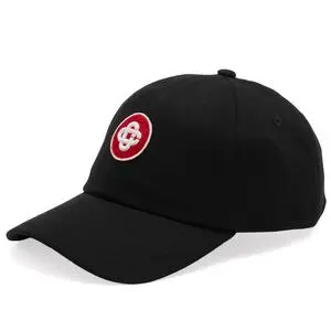 Casablanca Logo Embroidered Patch Cap - Black