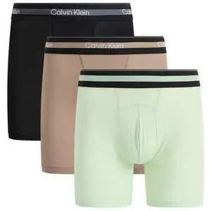 Calvin Klein Icon Sport Boxer Brief 3 Pack - Black/fungi/seafoam Wave