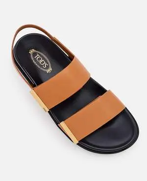 TOD'S Sandals With Skirt Sole - Brown