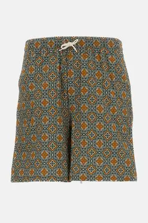 LES DEUX Shorts With Arabesque Pattern - Green