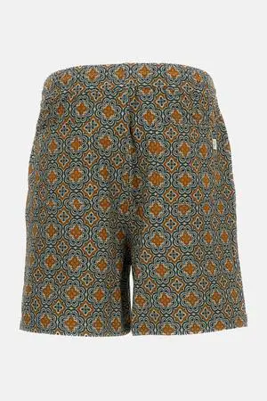 LES DEUX Shorts With Arabesque Pattern - Green