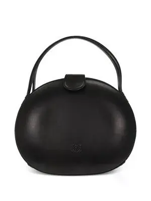 Loewe 1990s Round-shape Leather Tote Bag - Black