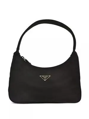 Prada 1990s Logo-plaque Tote Bag - Black