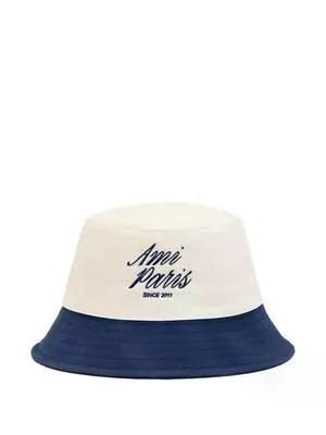 Ami Embroidered Bucket Hat - White