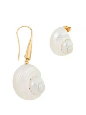 FORTE_FORTE Shell-motif Drop Earrings - Gold