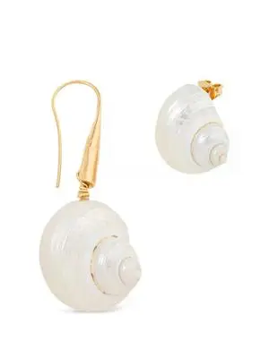 FORTE_FORTE Shell-motif Drop Earrings - Gold