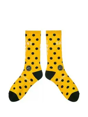 SAINT MXXXXXX Polka-dot Socks - Yellow