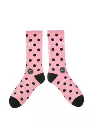 SAINT MXXXXXX Polka-dot Socks - Pink