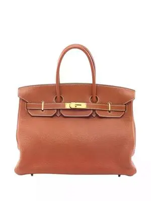 Hermès 2005 Clemence Birkin 35 Handbag - Brown