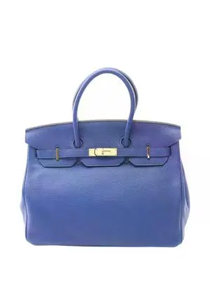 Hermès 2011 Togo Birkin 35 Handbag - Blue
