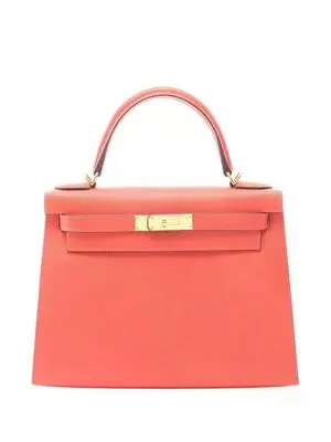 Hermès 2017 Epsom Kelly Ii Sellier 28 Handbag - Red