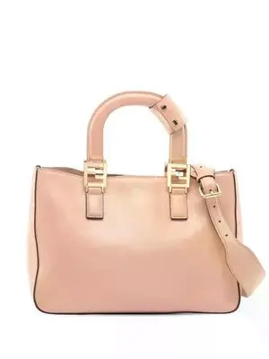 Fendi 2000-2010 Small Leather Ff Satchel - Pink