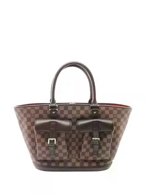 LOUIS VUITTON 2004 Damier Ebene Manosque Gm Tote
