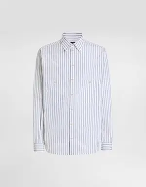 Dolce & Gabbana Striped Poplin Martini Shirt - Multicolor