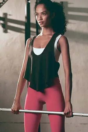 Free People On Track Racerback Tank Top - Black