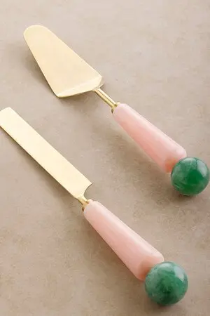 GAURI KOHLI Copenhagen Cake Servers - Rose