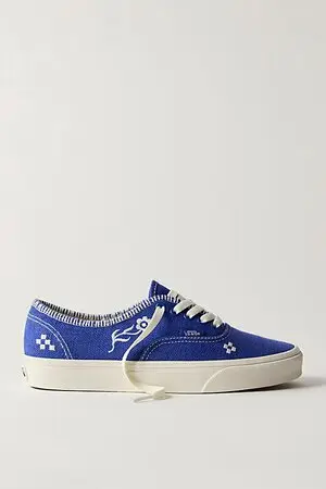 VANS Authentic Embroidered Sneakers - Embroidery Blue/marshmallow