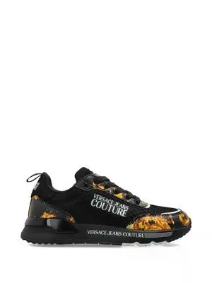 Versace Barocco Lace-up Sneakers - Black