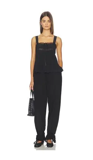 Ciao Lucia Silk Chiffon Camisole With Lace Trim