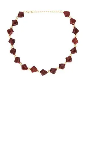 LOVERS AND FRIENDS Jaden Gemstone Necklace - Red