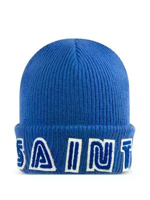 SAINT MXXXXXX Ribbed-knit Beanie Hat - Blue