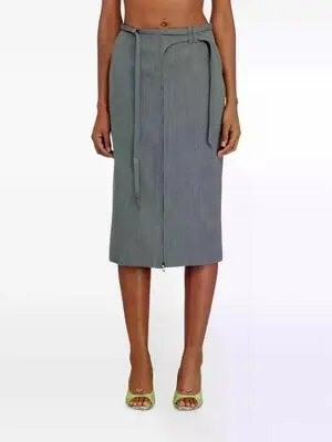 DIESEL® Tailored Midi Pencil Skirt With Biker Straps