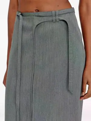 DIESEL® Tailored Midi Pencil Skirt With Biker Straps