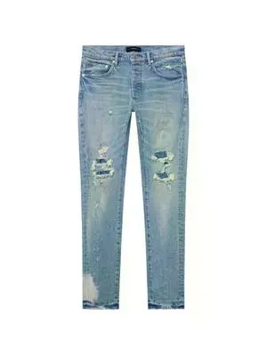 PURPLE BRAND Distressed Repairs Jeans - Blue