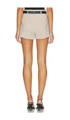 ALL THE WAYS Alia Tailored Shorts With Detachable Belt - Tan