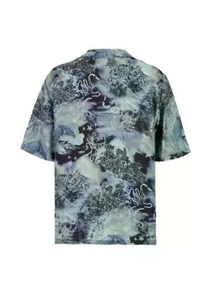 Off-White Short-sleeve Printed Shirt - Blue