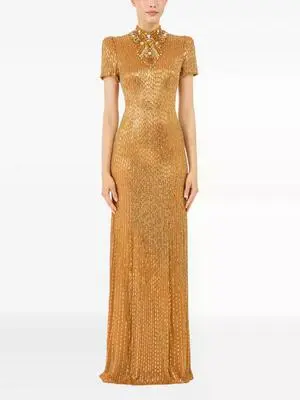 Jenny Packham Embellished Maxi Dress