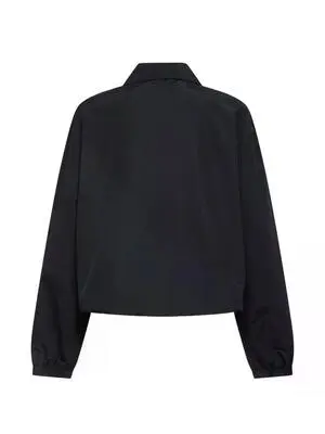 Canada Goose Drawstring Coat With Logo - Black